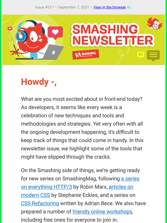 Smashing Magazine: #317: JavaScript and Front-End Tools | Milled