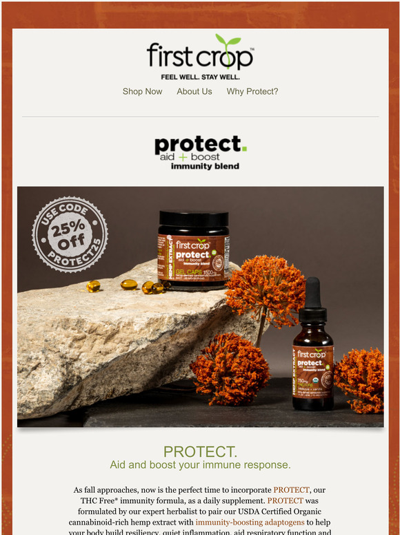 First Crop: PROTECT: Immunity Boosting Supplement | Milled