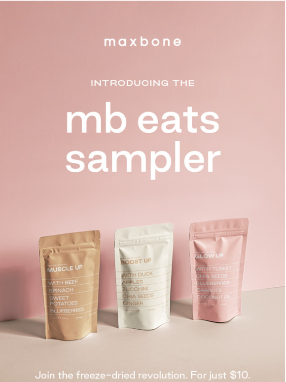 Maxbone: Introducing the mb eats sample pack! | Milled