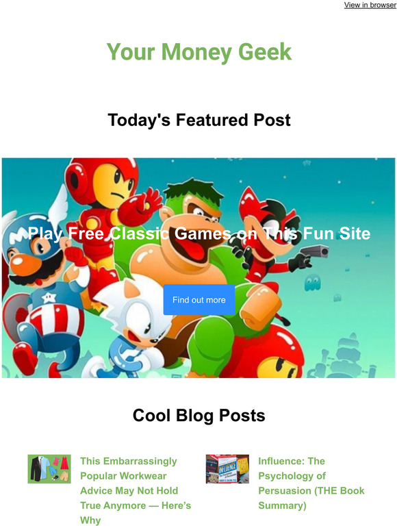 Wealth of Geeks: Play Free Classic Games on This Fun Site | Milled