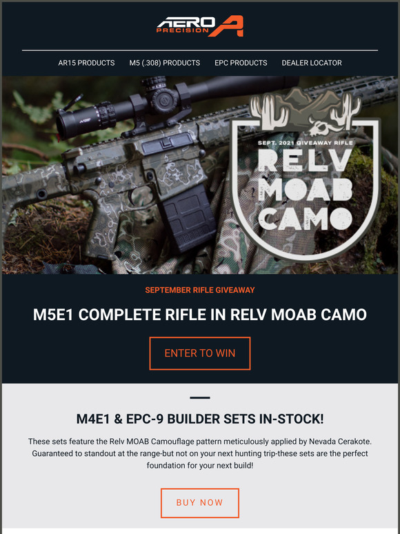 Aero Precision: Relv MOAB Camo Rifle Giveaway STARTS NOW! | Milled