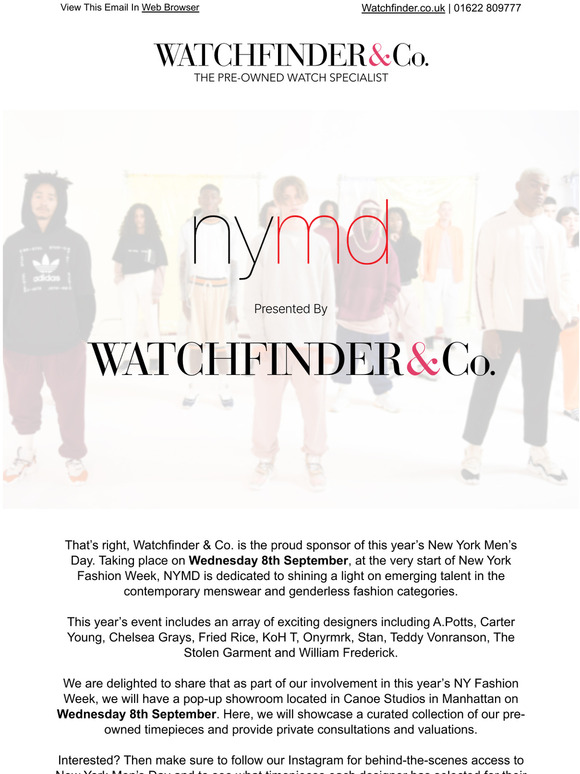 Watchfinder: Watchfinder at New York Fashion Week | Milled