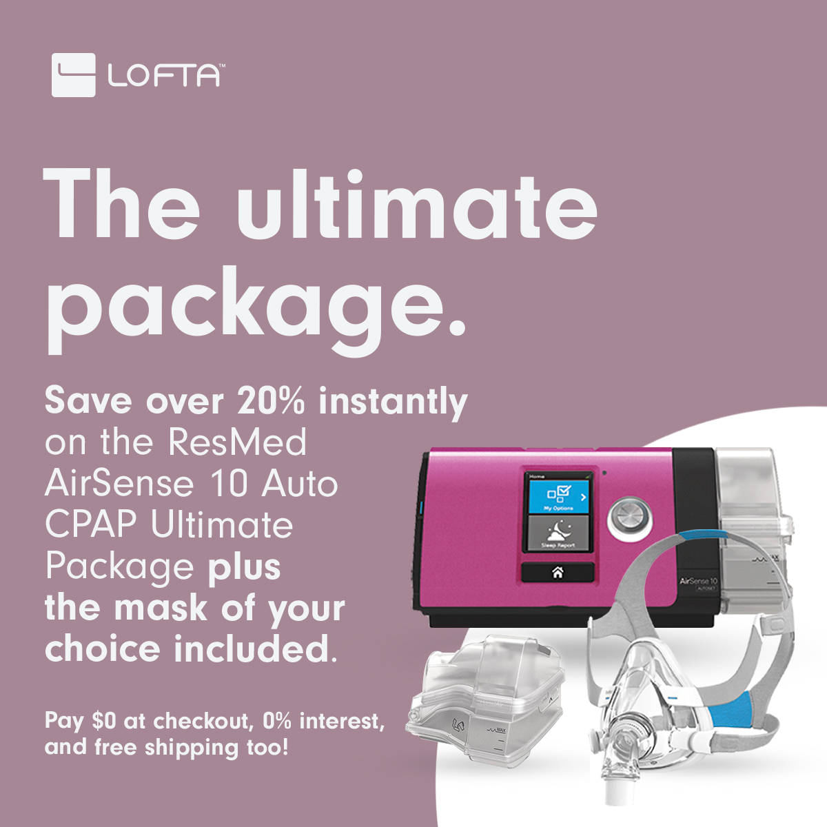 Lofta: Save - -ResMed AirSense 10 Auto CPAP Ultimate Packages Mask ...