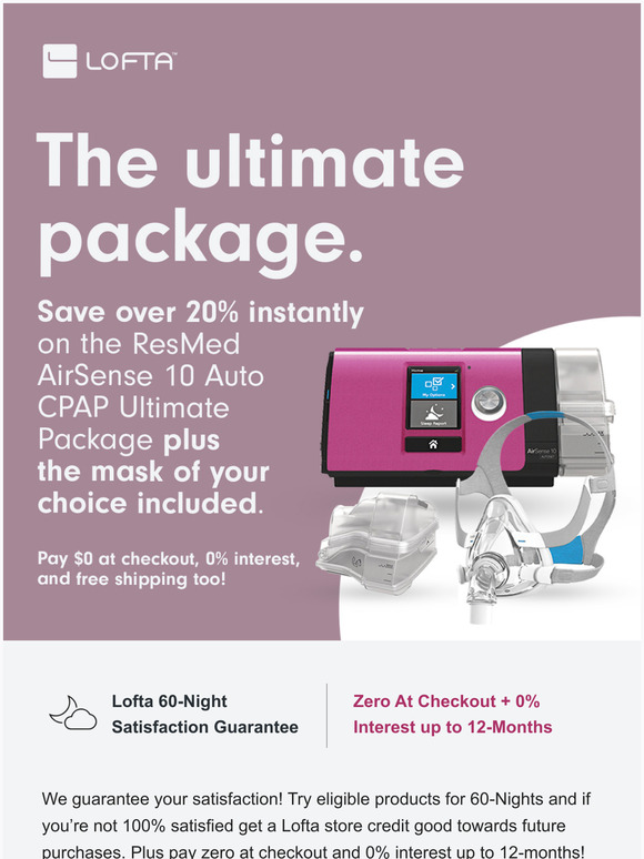 Lofta: Save - -ResMed AirSense 10 Auto CPAP Ultimate Packages Mask ...