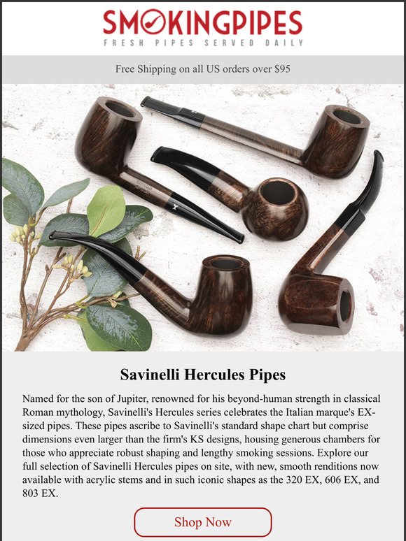 Smokingpipes: New, EX-Sized Hercules Pipes From Savinelli | Milled