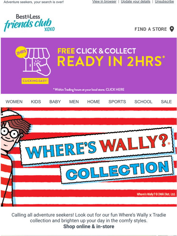 Best & Less: Wheres Wally x Tradie Family Collection | Milled