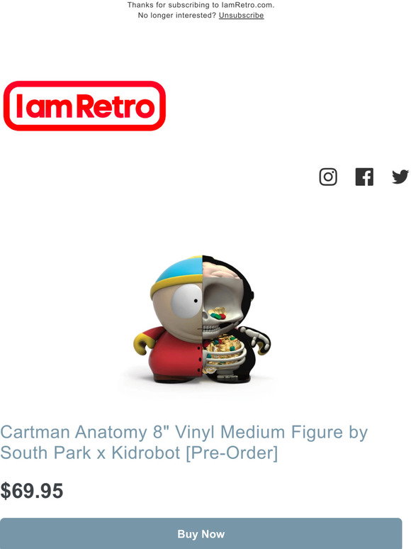 I Am Retro: Pre Order Now - Cartman Anatomy 8" Vinyl Medium Figure by ...