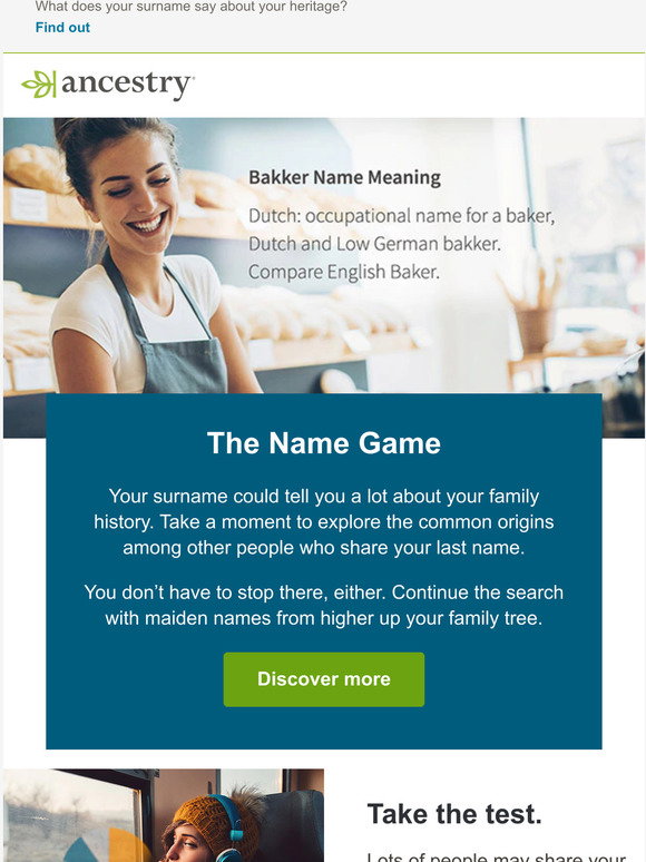 Ancestry: Where does your name come from? | Milled