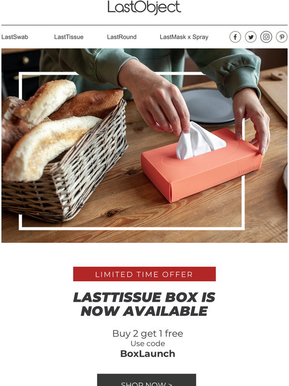 LastObject: LastTissue Box is now available - Buy 2 get 1 free! | Milled