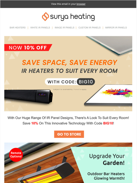 Surya Heating: Find The Perfect IR Heater For Every Room Inside! | Milled