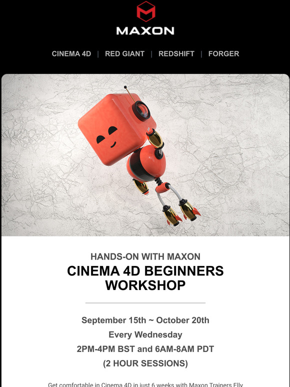 Maxon: FREE TRAINING | Hands On with Maxon: Cinema 4D Beginners ...