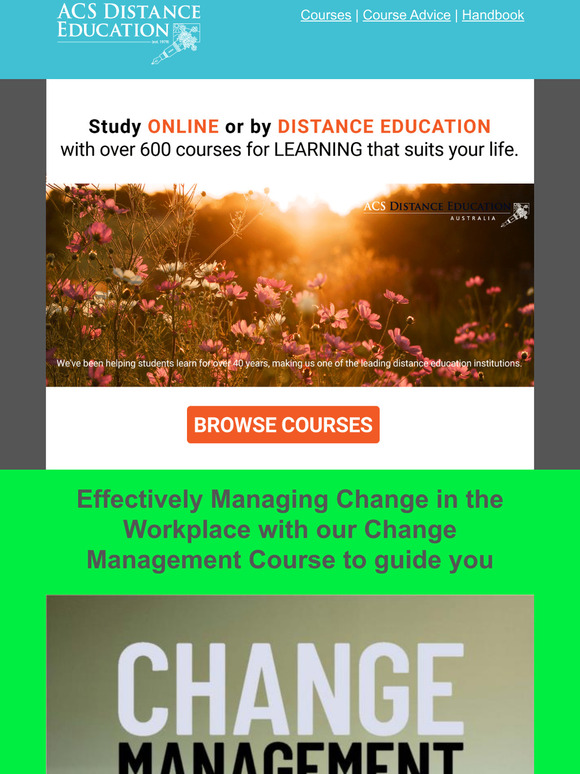 ACS Distance Education: Managing Change effectively in your workplace ...