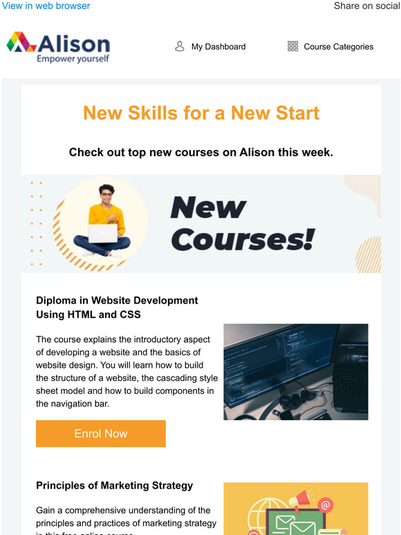 Alison: [NEW COURSES] Stress Management, Resume Writing, Web ...