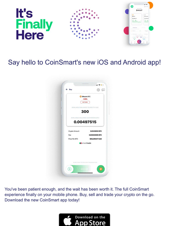 CoinSmart: Download Our Brand New iOS and Android App! | Milled