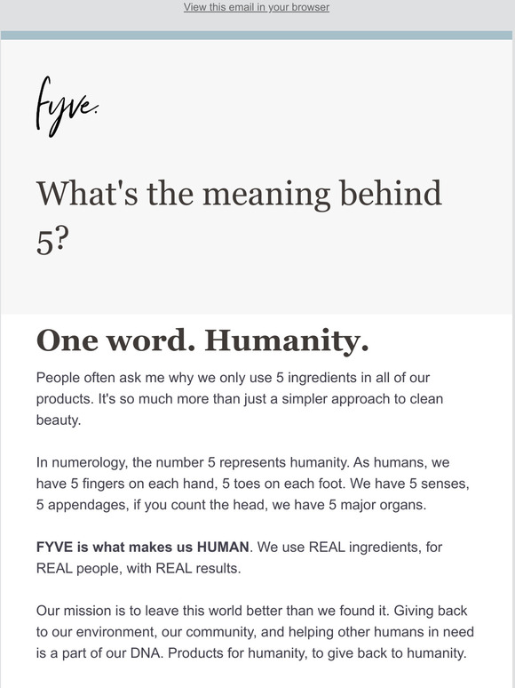 Fyve: What's the meaning behind Fyve? | Milled