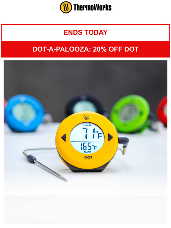 ThermoWorks: DOT-a-Palooza Ends Today: 25% Off DOT Simple Alarm ...