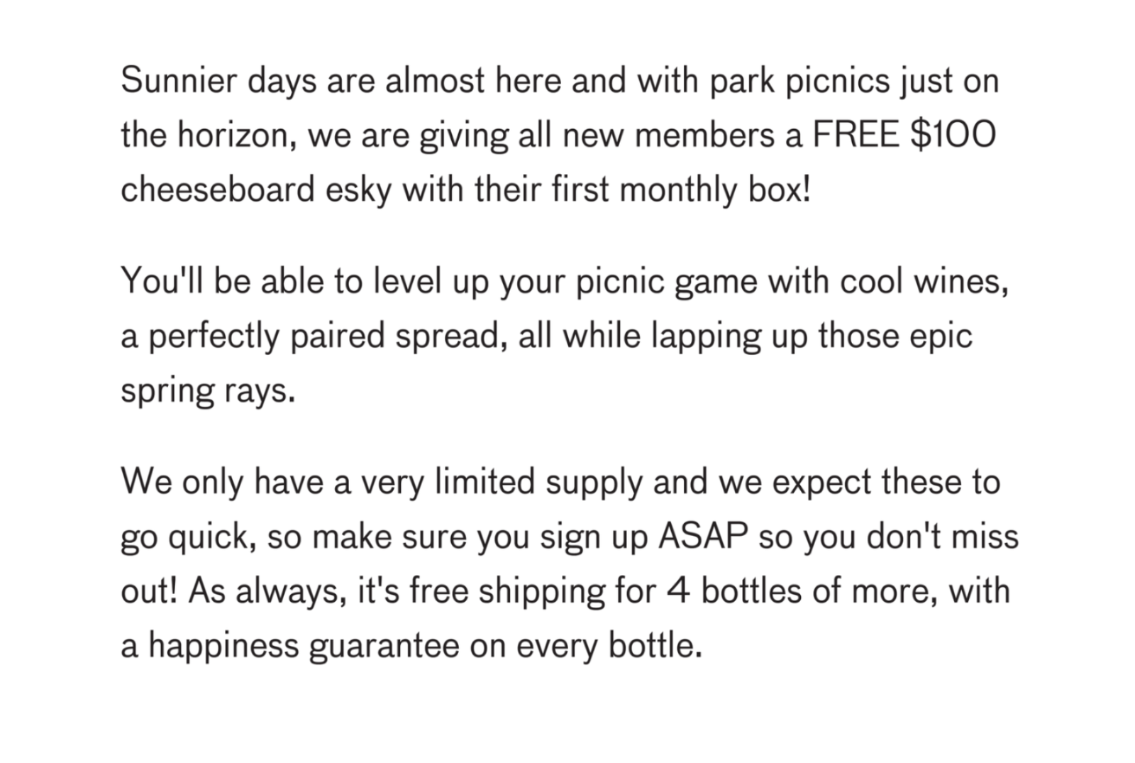 Good Pair Days: Get a FREE $100 cheeseboard esky with your first ...