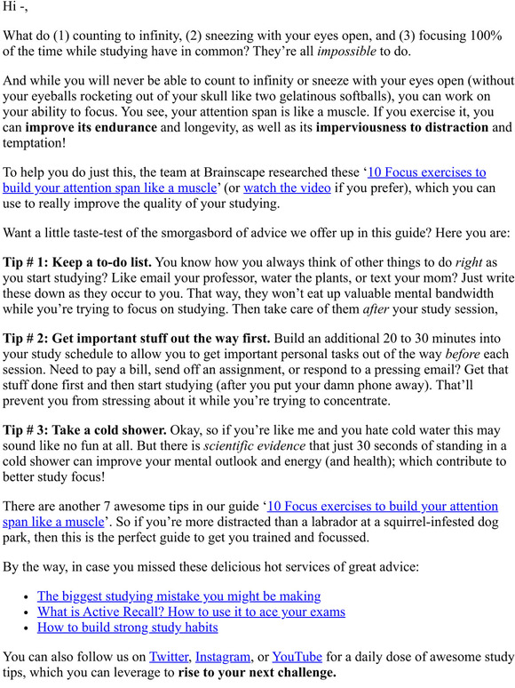 Brainscape: 10 Focus exercises to build your attention span like a ...