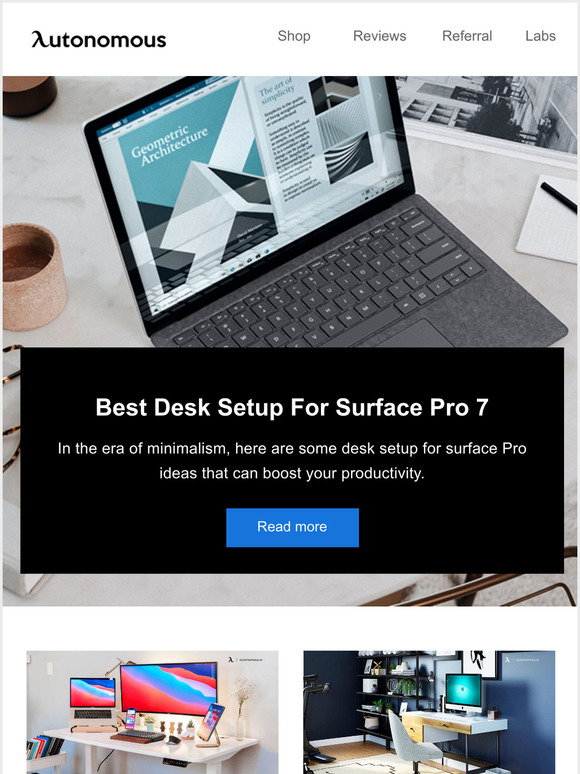 Autonomous: Best Desk Setup For Surface Pro 7 | Milled