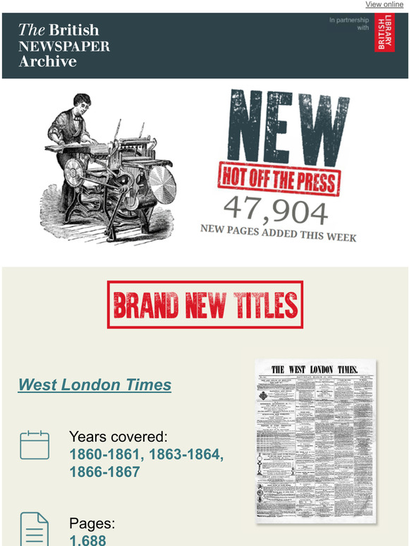 British Newspaper Archive: A Selection of Londons Best | Milled