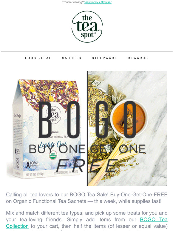The Tea Spot: Buy 1, Get 1 FREE BOGO Teas! | Milled