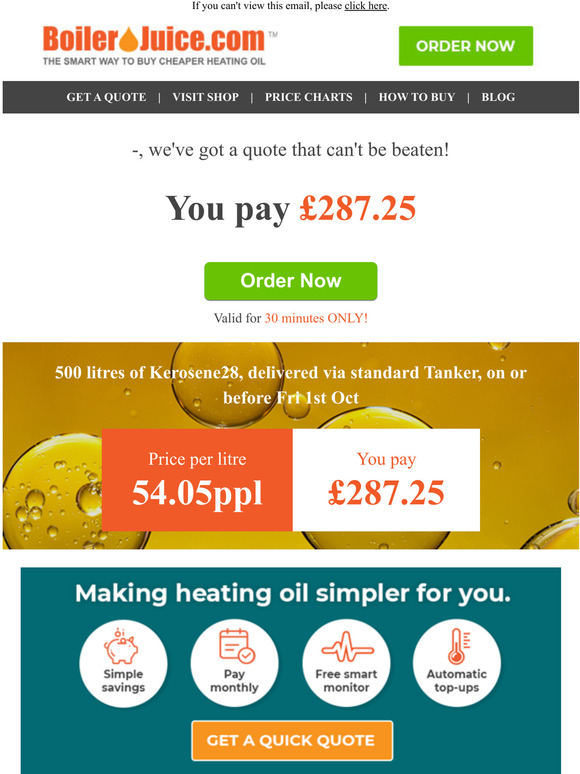 BoilerJuice: Your heating oil quote - | Milled