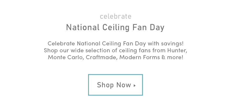 Destination Lighting: Celebrate National Ceiling Fan Day! | Milled