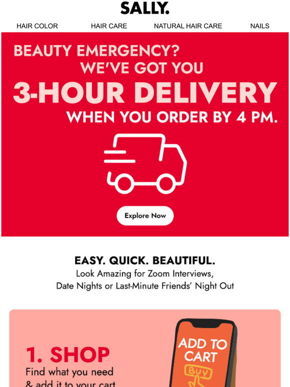 Sally Beauty: 3-Hour Delivery Is Finally Here! | Milled