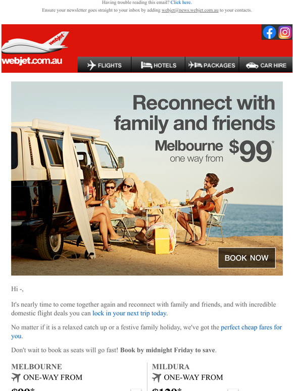 Webjet: SALE ALERT Melbourne from $99 one-way! | Milled