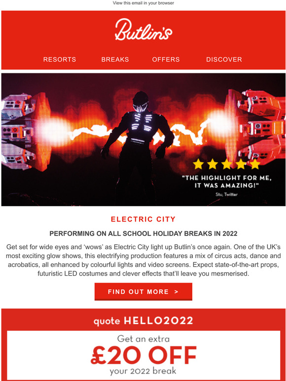 Butlins: Lighting up Butlin's in 2022 | Milled