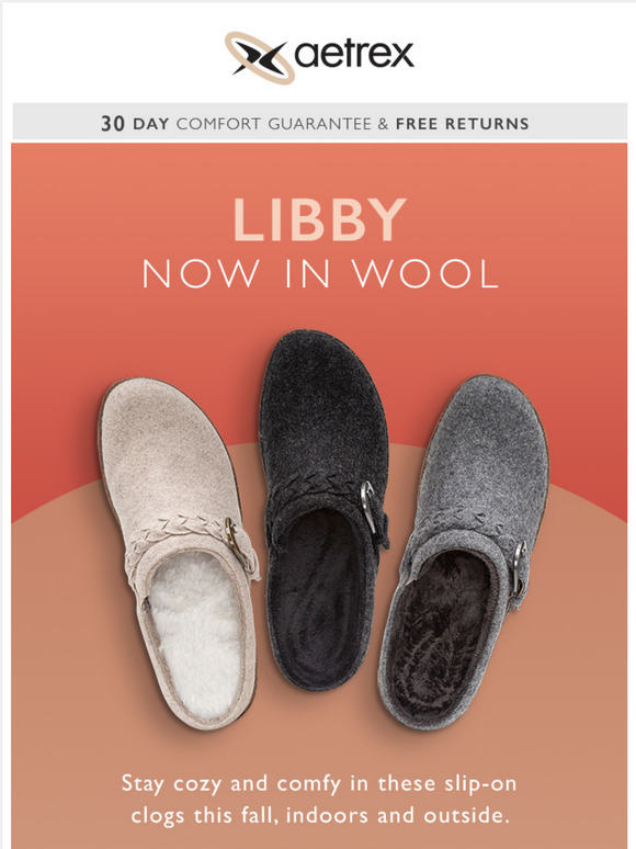 Aetrex: NEW Wool Styles for Arch Support Clogs | Milled