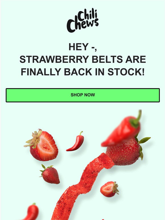 Chili Chews: STRAWBERRY BELTS ARE BACK | Milled