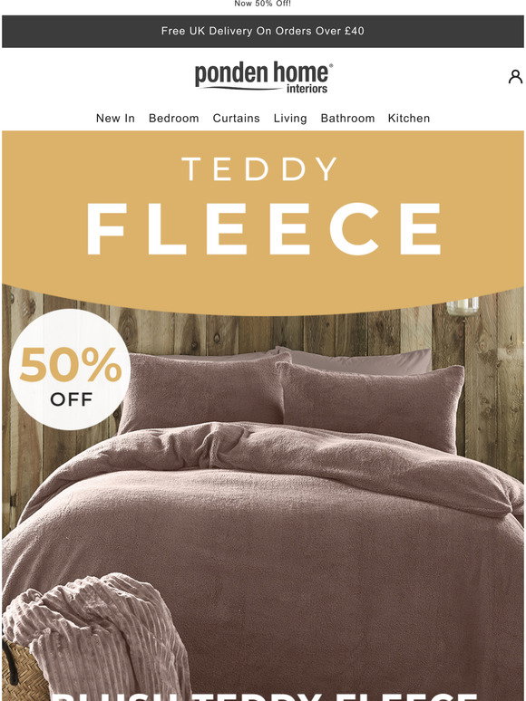 Ponden Home Interiors: Cosy Teddy Fleece Duvet Sets | Milled