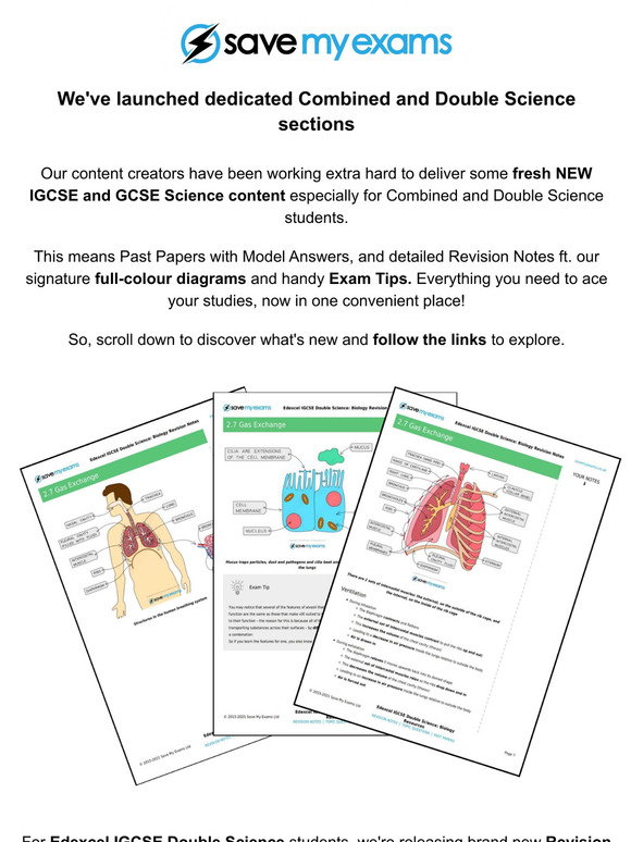 Save My Exams: NEW! GCSE and IGCSE Science Revision Materials | Milled