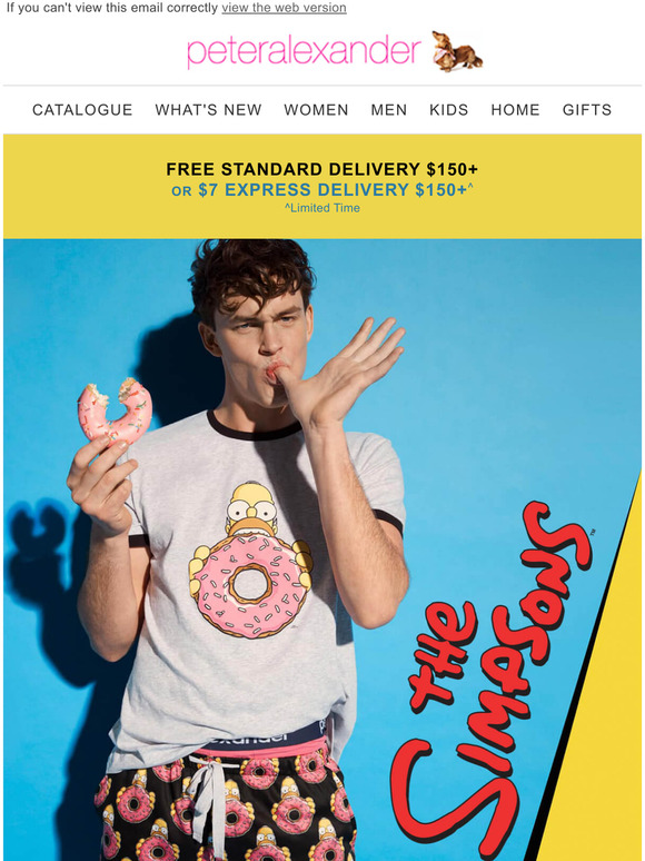Peter Alexander: Woo Hoo! The Simpsons are here on New PJs | Milled