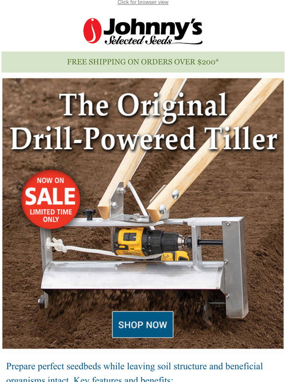 Johnny's Selected Seeds: Tilther Sale Ending Soon | Milled