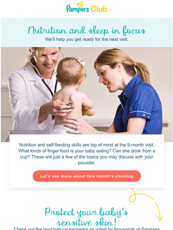 Pampers: Ready for the 9-month checkup? | Milled