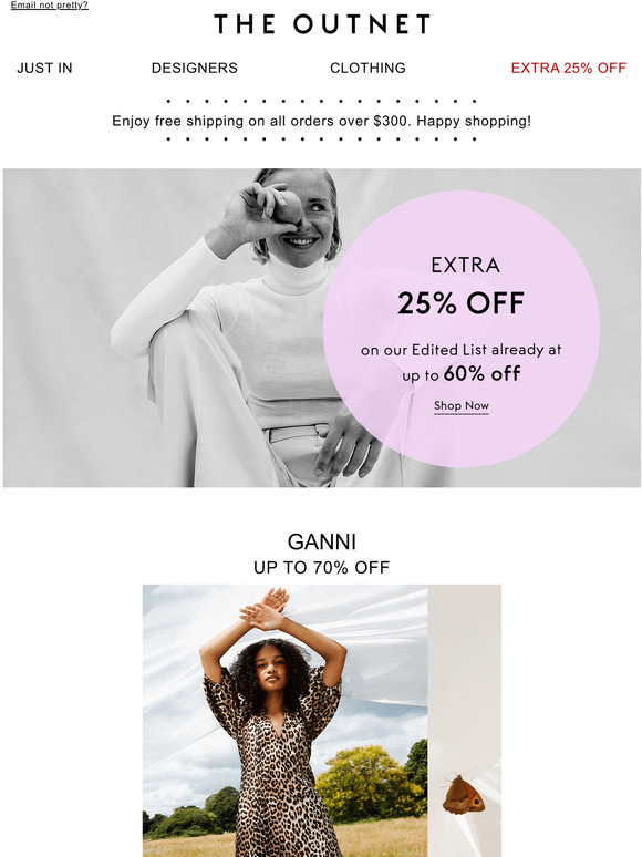 The Outnet: E is for EXTRA 25% off our Edited List | Milled