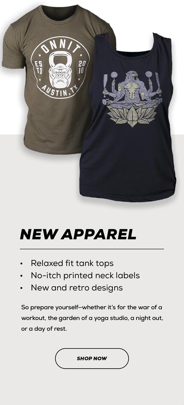 Onnit: NEW T-shirts and Tanks Now Available | Milled