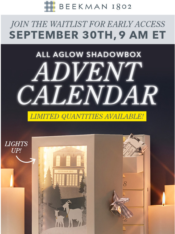 Beekman 1802: EARLY ACCESS: Join The Advent Calendar Waitlist | Milled