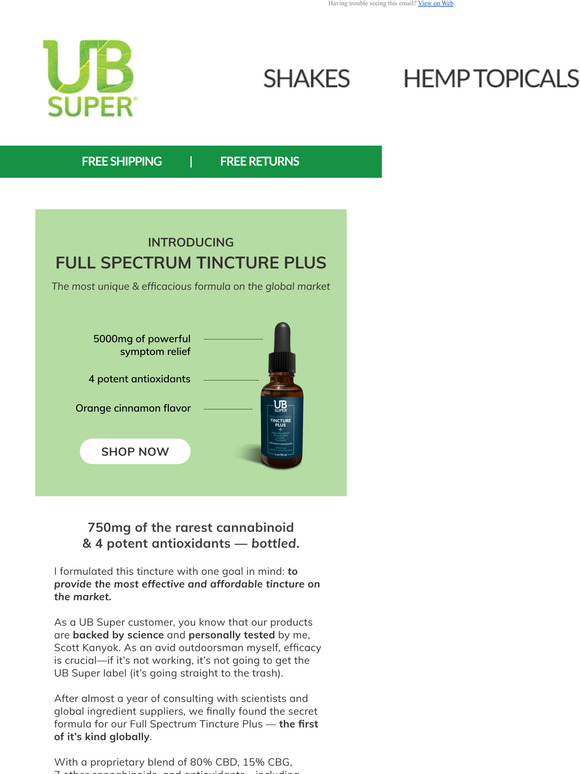 UB Super: The most unique & powerful formula on the market | Milled