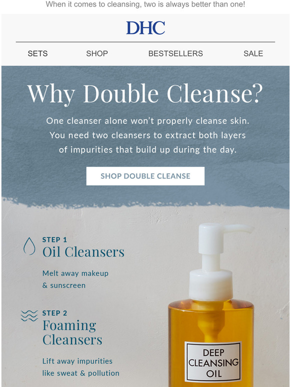 DHC: Why Double Cleanse? Learn the 2-step method to get the deepest ...