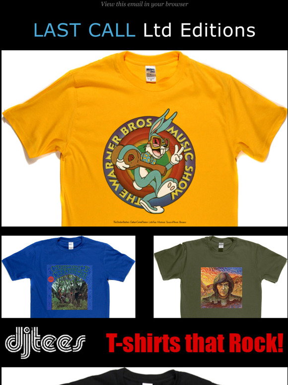 DJ Tees: Don't miss the Tee - Last Call Rock T-shirts | Milled