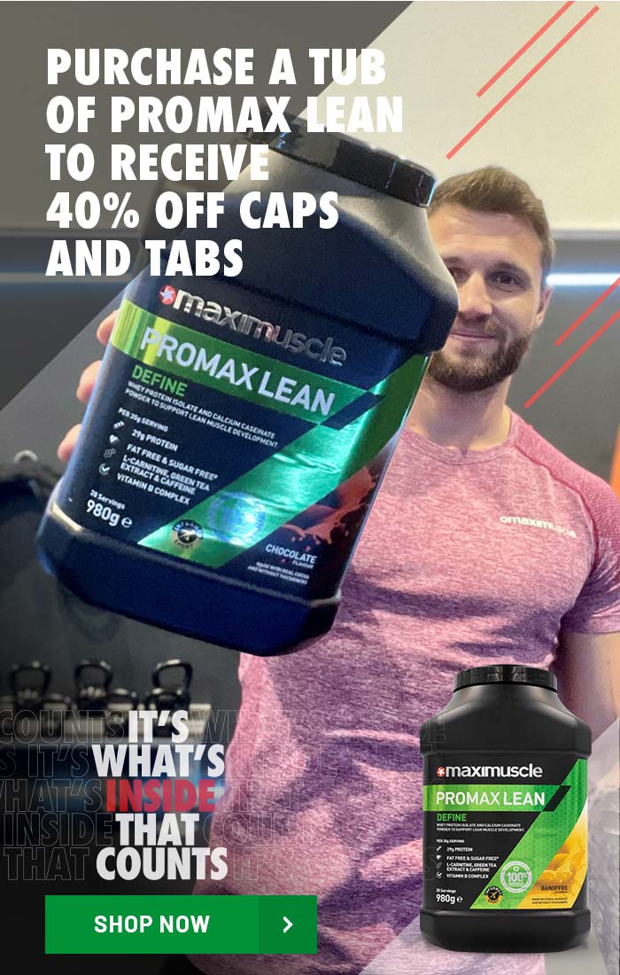 Maximuscle: Purchase a tub of Promax Lean to receive 40% off caps and ...