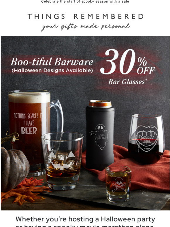Things Remembered: Haunting Halloween Barware + 30% Off | Milled