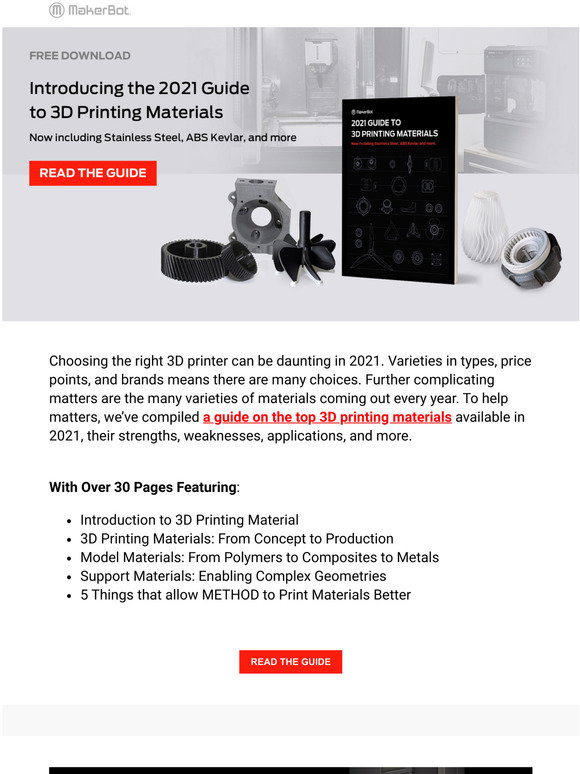 MakerBot: The 2021 Guide to 3D Printing Materials | Milled
