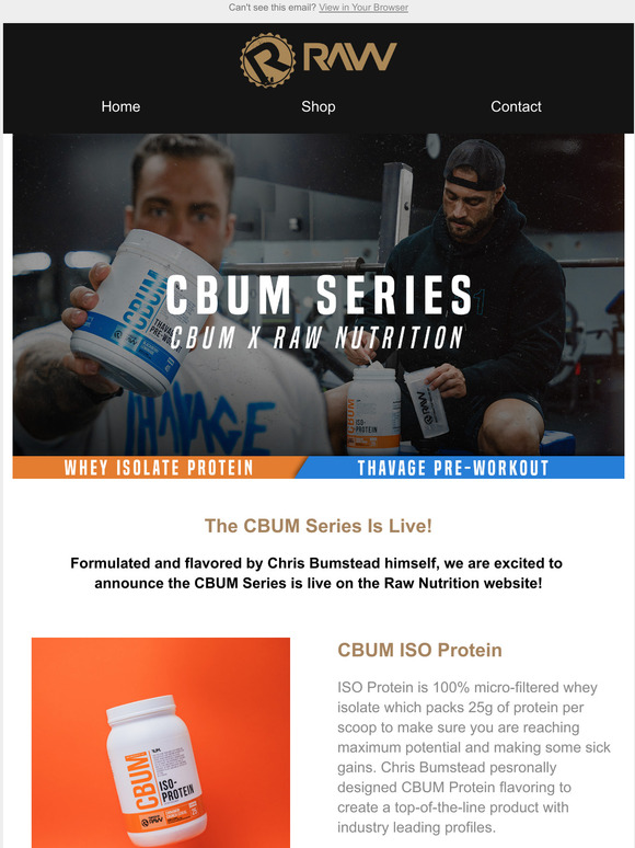 Raw Nutrition: CBUM SERIES IS LIVE! | Milled