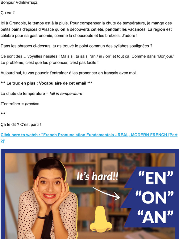 Comme Une Francaise: Lets practice the French nasal sounds | Milled