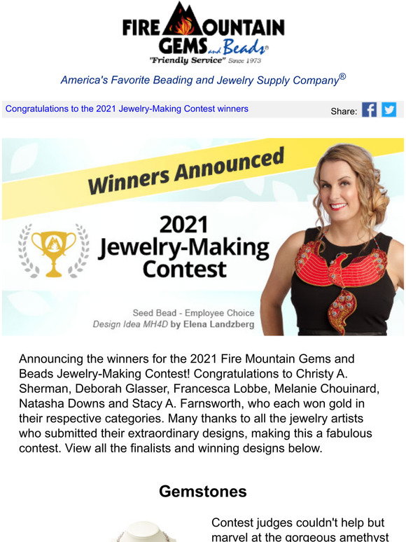 Fire Mountain Gems: Announcing the 2021 Jewelry-Making Contest Winners ...