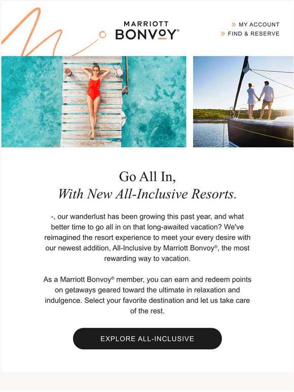 Marriott: NEW: All-Inclusive by Marriott Bonvoy | Milled